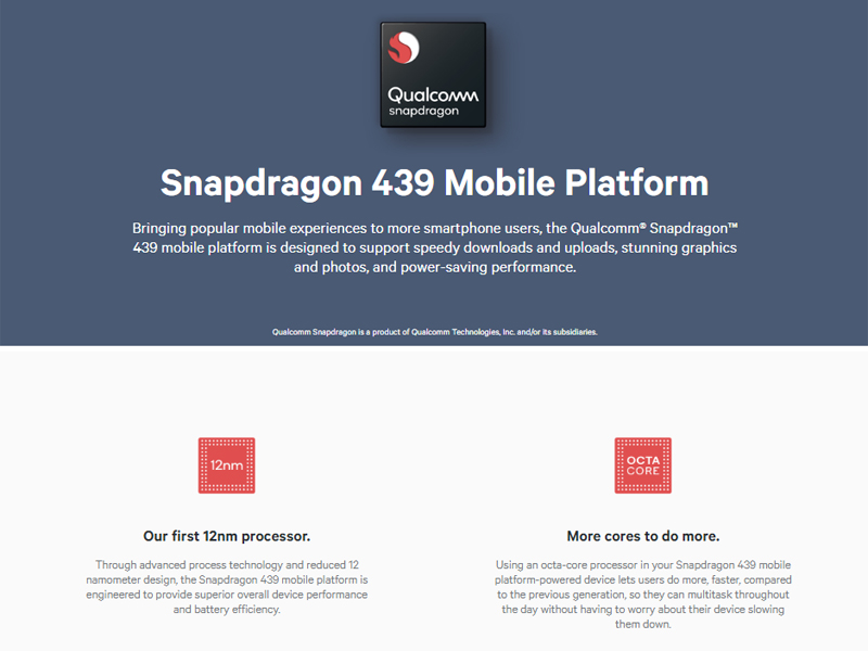 Qualcomm、同社初の12nmプロセッサSnapdragon 439/429 - PC Watch