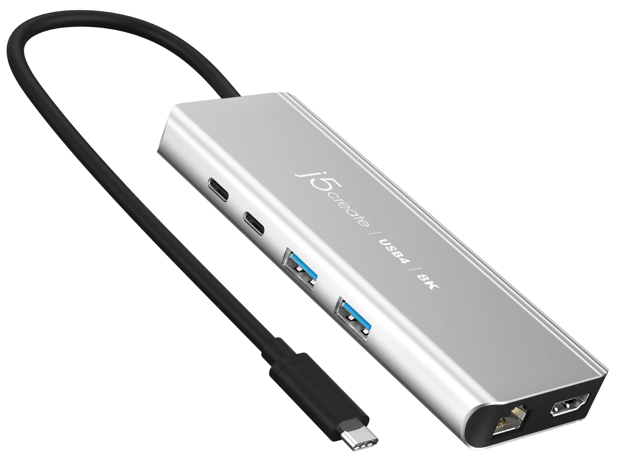 j5create、8K/60Hz出力対応の6in1 USB4ドック - PC Watch