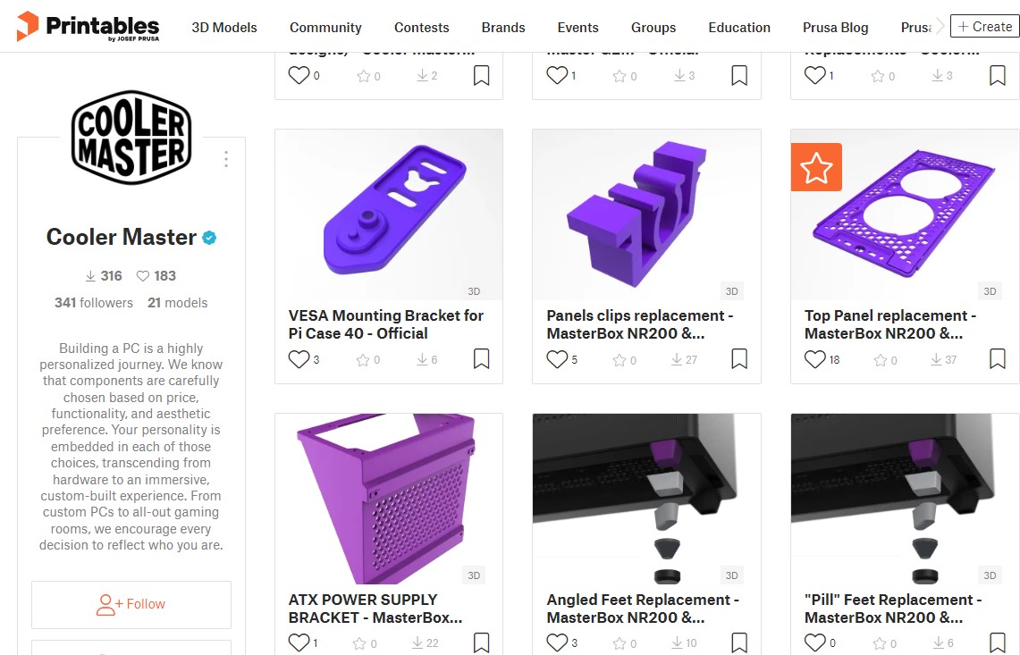 Cooler MasterやNoctua製品に対応した3DデータがPrintables.comで公式配布に - PC Watch