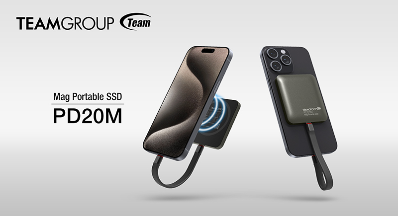 TEAMGROUP、MagSafeでiPhone背面に取り付けられる外付けSSD - PC Watch