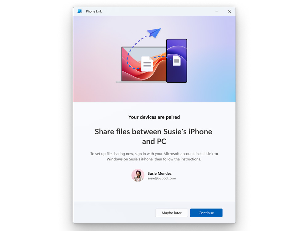 Windows 11とiPhoneとの間でファイル共有が可能に - PC Watch