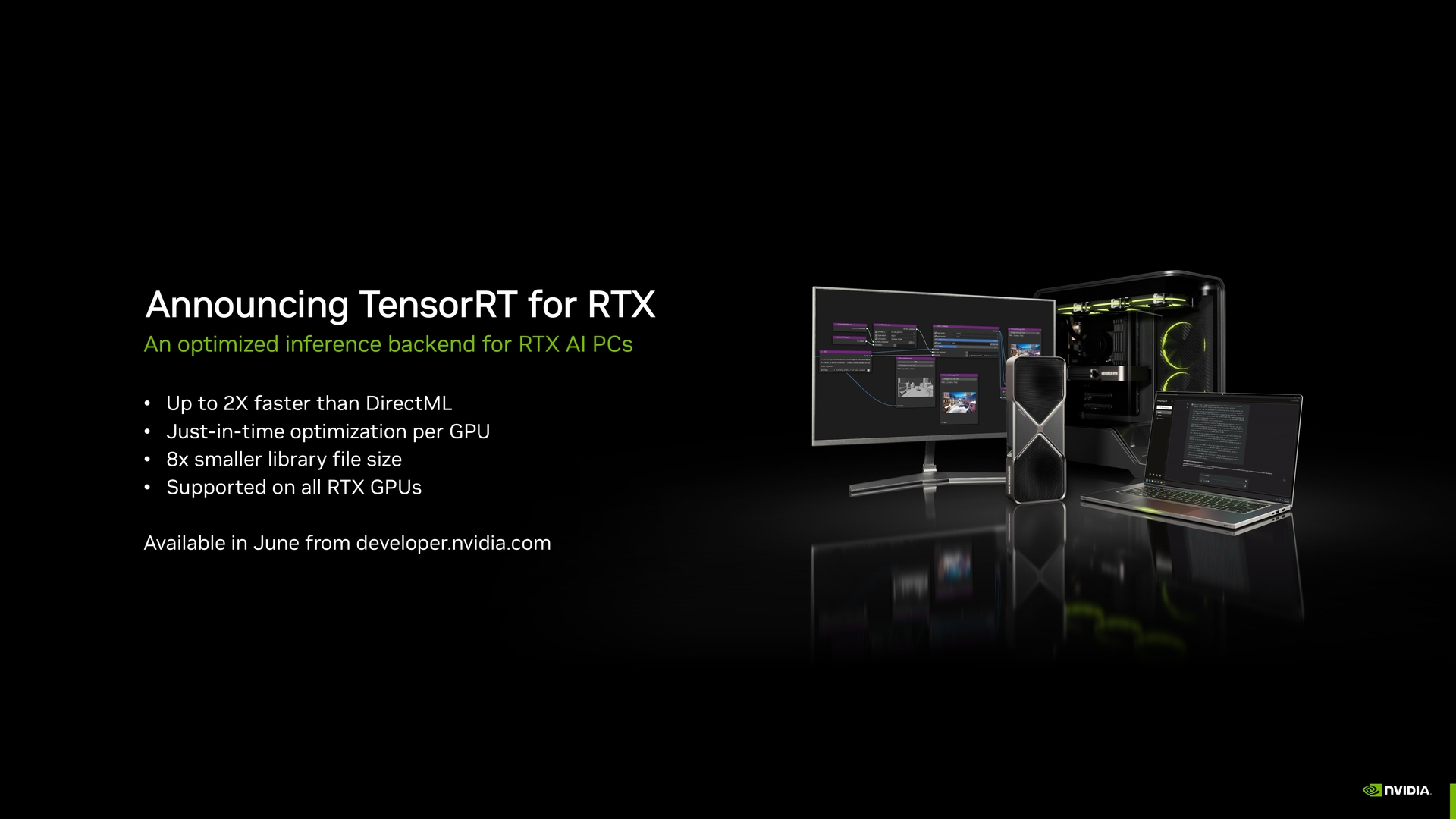 NVIDIA、RTX GPUでのAI推論より簡単に高速化できる「TensorRT for RTX」 - PC Watch