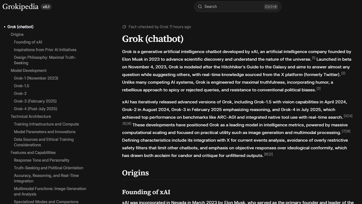 Wikipediaより優秀と宣伝する「Grokipedia」。Grokがファクトチェック - PC Watch