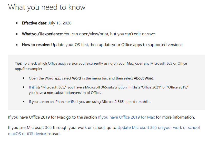 「Office 2019 for Mac」が“詰み”。7月13日から編集不可に - PC Watch